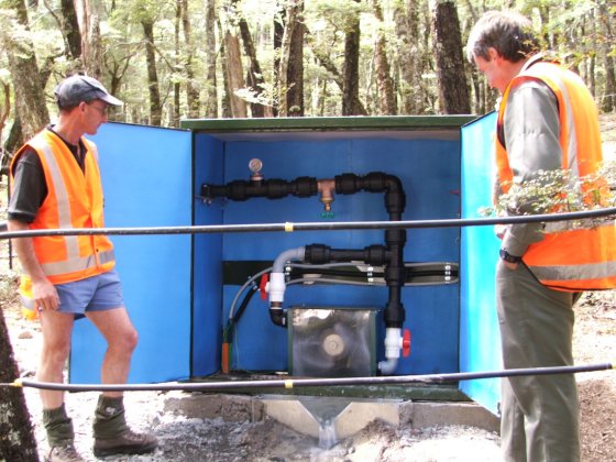 Mainpower Pelton turbine system in New Zealand